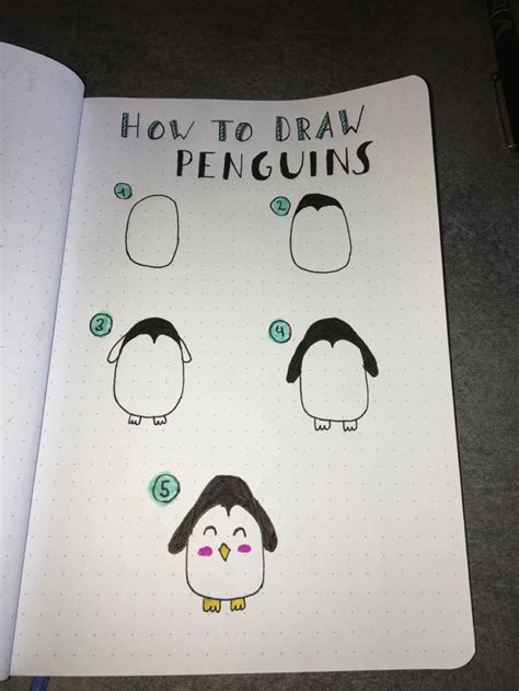 𝐻𝑜𝑤 𝑡𝑜 𝑑𝑟𝑎𝑤 𝑝𝑒𝑛𝑔𝑢𝑖𝑛𝑠