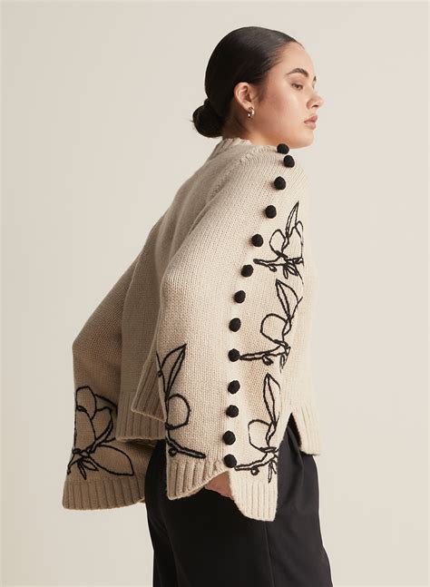 Adele Wool Embroidery Knit Joslin