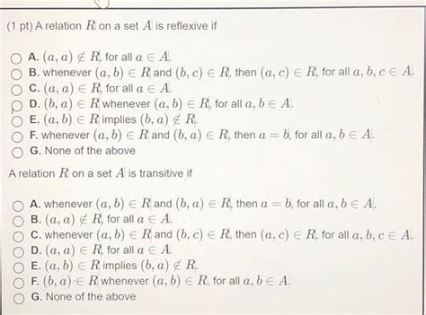 Solved 1 Pt Consider The Relation R A B Gcd A B Chegg Com
