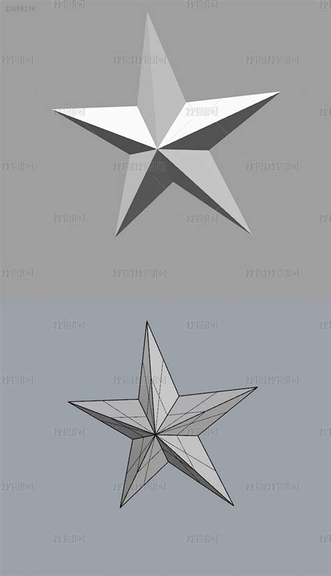 五角星红星星犀牛模型3d模型obj模型