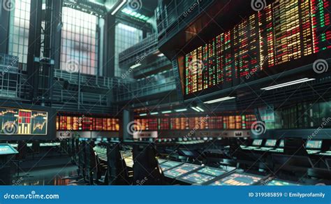 High Tech Control Room Filled With Electronic Screens Stock Image Image Of Surveillance