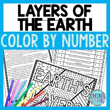 Layers Of The Earth Color By Number Reading Passage And Text Marking