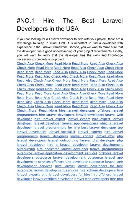 No1 Hire The Best Laravel Developers In The Usa By Ldm Amit Issuu