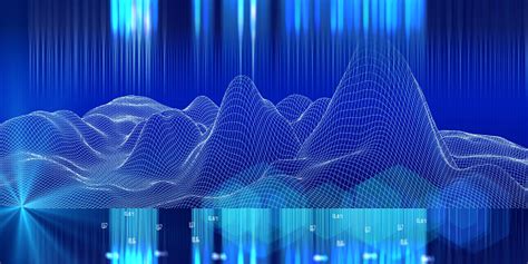 와이어프레임 알고리즘을 사용하여 추상 배경은 데이터와 흐린 선을 분석합니다 분석 알고리즘 데이터 비즈니스 과학 및 기술 배너 빅