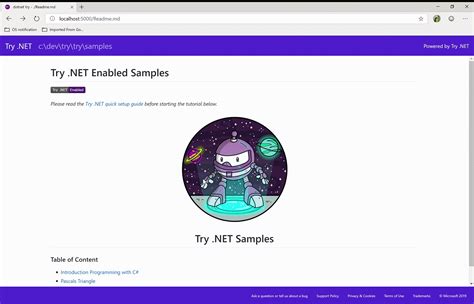 Github Dotnet Try Samples