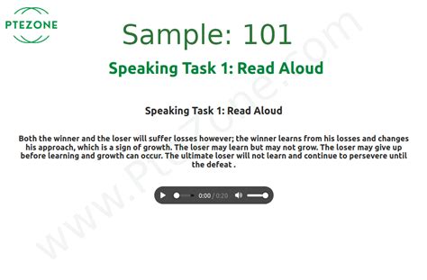 Pte Read Aloud Sample 101 Freeptetest