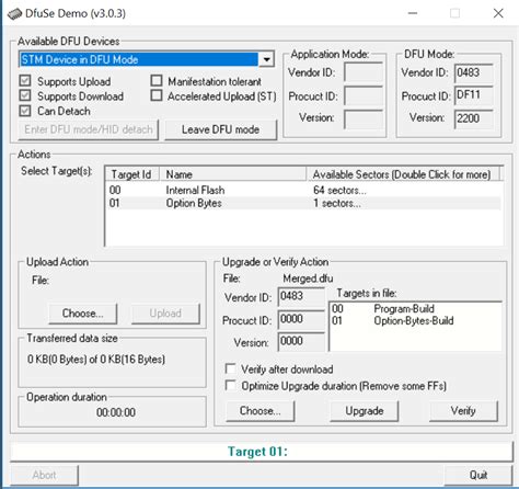 How To Program Option Bytes Using One Of The Dfu Stmicroelectronics Community
