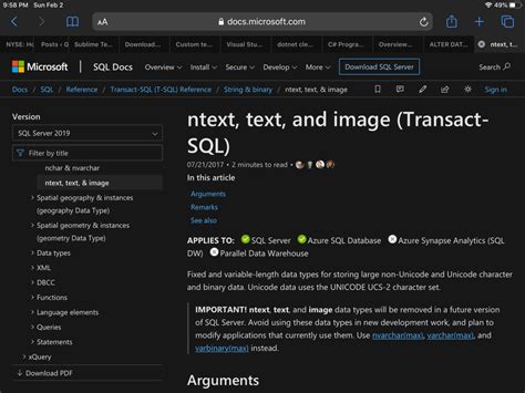 Data Types Deprecated In A Future Version Of Sql Server Giovanni Orlando