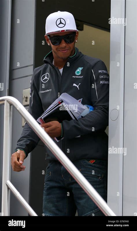 Mercedes Lewis Hamilton Enters The Mercedes Motorhome During The 2014