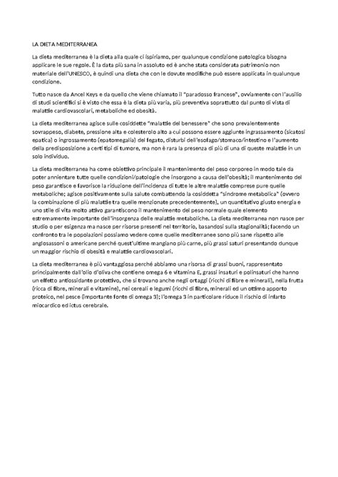 Dieta Mediterranea E Piramide Alimentare La Dieta Mediterranea La