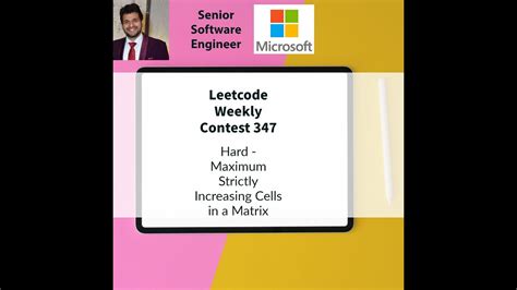 Leetcode Weekly Contest 347 Hard Maximum Strictly Increasing Cells