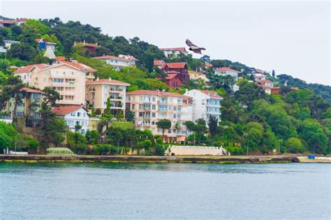 View Of Burgazada Princes Islands Coast Sea Of Marmara Turkey Stock