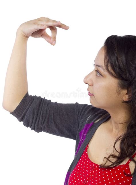 Woman Picking Up Something Small Stock Photo Image Of People Nitpicking