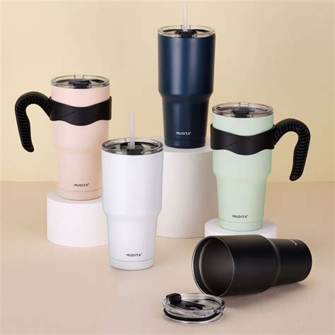무디타 이중 진공 대용량 스텐 텀블러 600ml 손잡이뚜껑빨대 포함 4종 세트 감도 깊은 취향 셀렉트샵 29cm