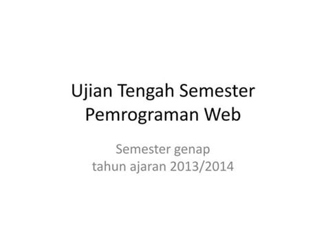 Soal Uts Praktikum Pemrograman Web Pdf