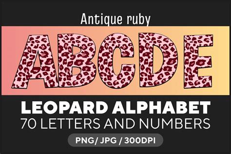Antique Ruby Leopard Alphabet Graphic By Fromporto · Creative Fabrica