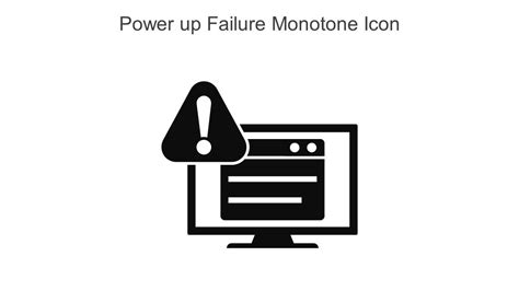 Power Up Failure Monotone Icon In Powerpoint Pptx Png And Editable Eps Format PPT Template