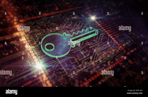 Cyber Security Computer Protection Digital Safety Technology With Key