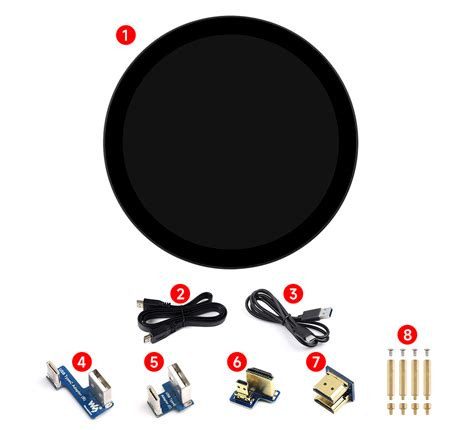 5inch HDMI Round Touch Display 1080 1080 IPS 10 Point Touch Optical Bonding Toughened