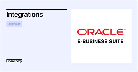 OpenEnvoy Integration Overview For Oracle EBusiness Suite
