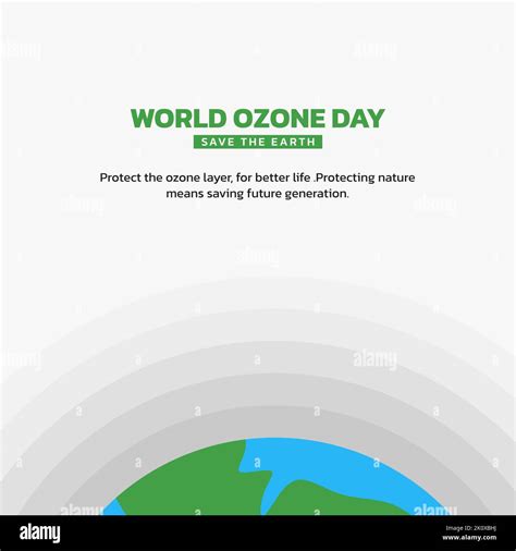 Ozone Layer Protection Day Social Media Poster Design Template Earth Poster Design Vector