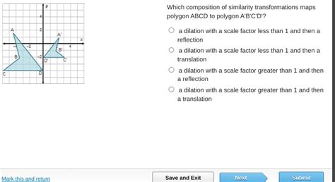 Which Composition Of Similarity Transformations Maps Polygon Abcd To Poly