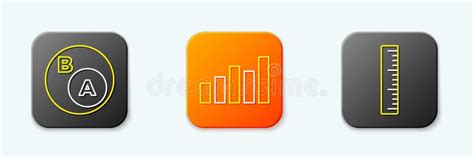 Set Line Subsets Math A Is Subset Of B Graph Schedule Chart Diagram And Ruler Icon Vector