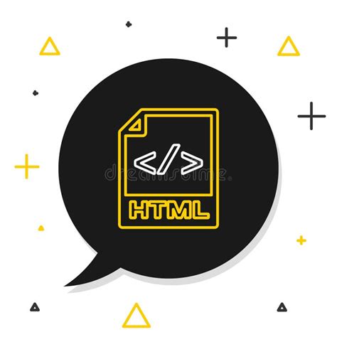 line html file document download html button icon isolated on white