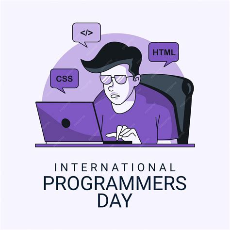 Premium Vector International Programmers Day Poster Template Vector Stock