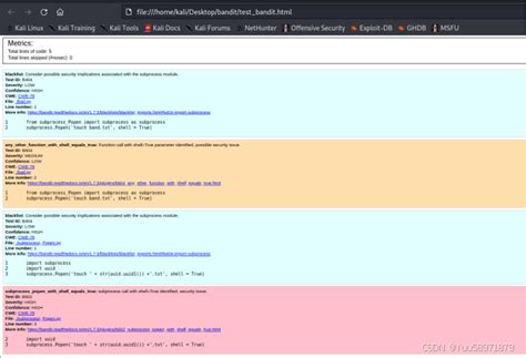 使用bandit进行python代码安全扫描:从安装到实战python Bandit Csdn博客 使用bandit进行python代码安全扫描:从安装到实战python Bandit Csdn博客