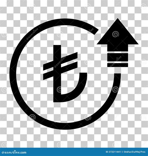 Cost Symbol Turkish Lira Increase Icon Income Vector Symbol Isolated On Background Stock Vector