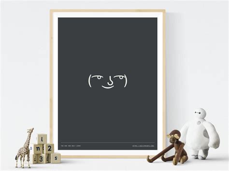 Lenny Ascii Art Poster Minimalist Prints Ascii Art Prints