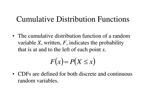 PPT Cumulative Distribution Functions PowerPoint Presentation Free