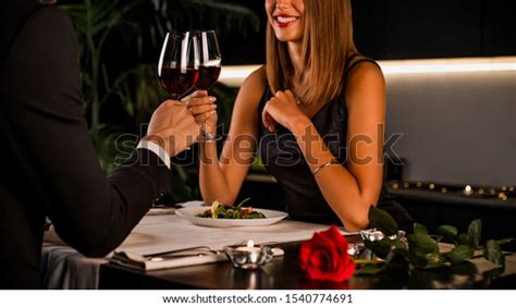 Romantic Couple Having Intimate Dinner Two Stock Photo Shutterstock