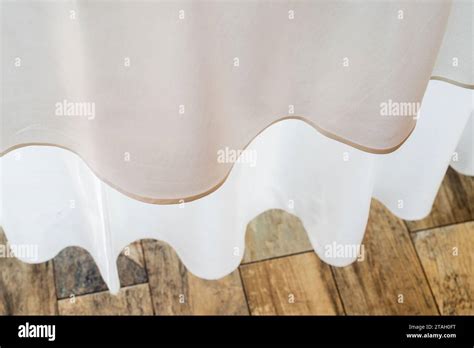 Curtains Concept Light Brown And White Table Sheets Pattern And