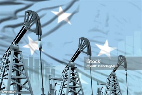 유 정의 산업 그림 플래그 배경에 미크로네시아 석유 산업 개념 3 차원 일러스트 레이 션 0명에 대한 스톡 사진 및 기타 이미지 Istock