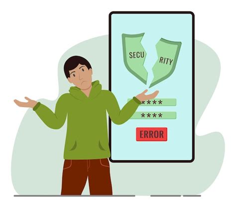 Premium Vector Sad Man Blocked The Account Theft Of Personal Data User Near The Phone User