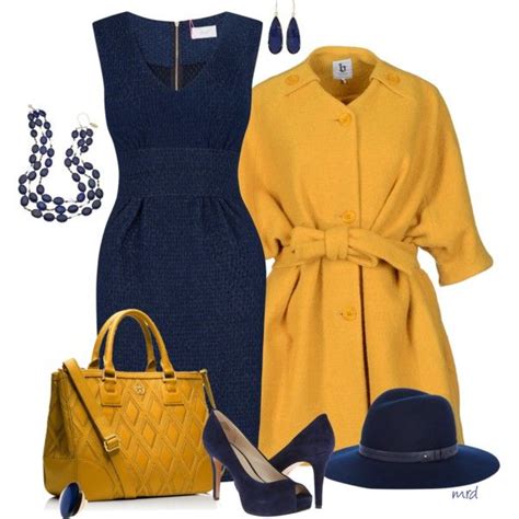 Yellow And Navy Fashion Inspiration