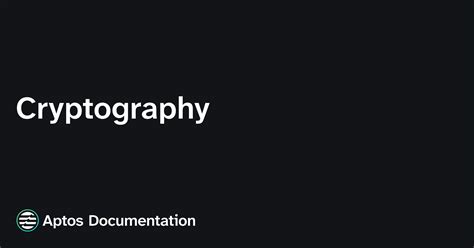 cryptography aptos documentation