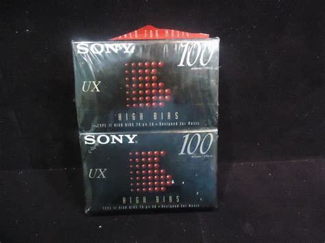 2 Sony Blank Cassette Tape Ux 100 Min High Bias Type Ii C 100uxb New