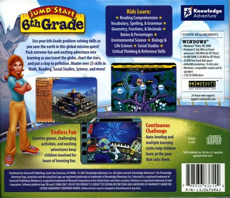 Jumpstart Adventures 6th Grade Mission Earthquest Cover Or
