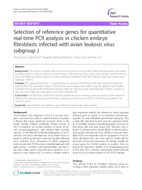 Pdf Selection Of Reference Genes For Quantitative Real Time Rt Pcr Analysis In Citrus