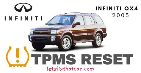 TPMS Reset Infiniti QX Tire Pressure Sensor Let S Fix That Car