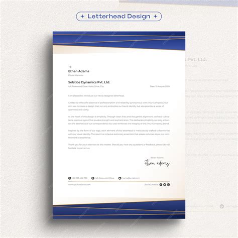 Free Vector Corporate Business Letterhead Design Template