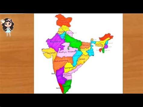 How To Draw India Map With States India Map Drawing Easy Indian