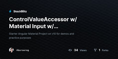 ControlValueAccessor W Material Input W AbstractDirective StackBlitz