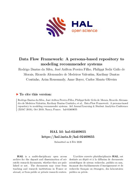 Pdf Data Flow Framework A Persona Based Repository To Modeling