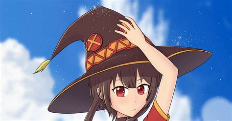 Megumin Day At The Beach With Explosions Rappygrafferiのイラスト Pixiv