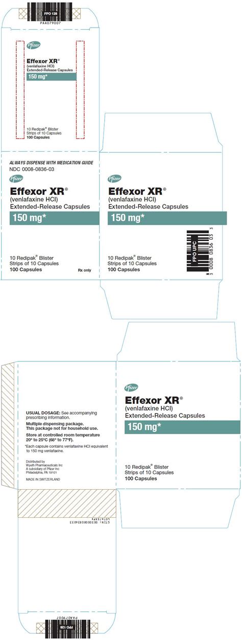 Effexor Xr Package Insert Prescribing Information Moa