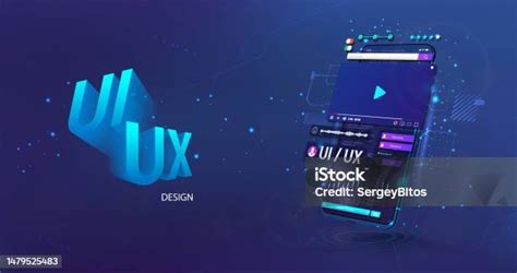 요소 코드와 Ui 디자인이 있는 투시 위치에 있는 3d 스마트폰 그래픽 사용자 인터페이스에 대한 스톡 벡터 아트 및 기타 이미지